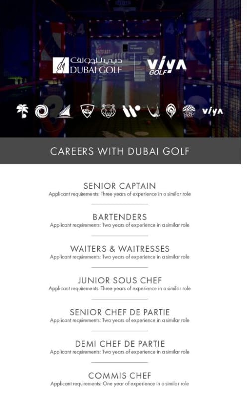 **Job Opportunities at Viya Golf, Dubai** - dubaijobsae