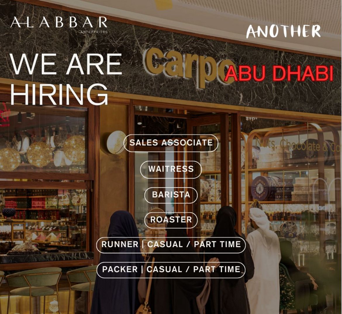 ALABBAR ENTERPRISES Is Hiring in Dubai & Abu Dhabi – Waitress, Waiter ...