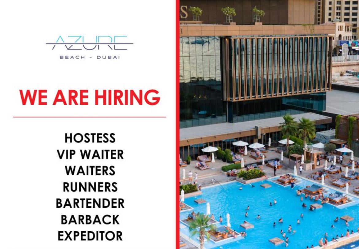 Azure Beach Careers in Dubai – Apply Now for Hospitality Jobs in UAE ...